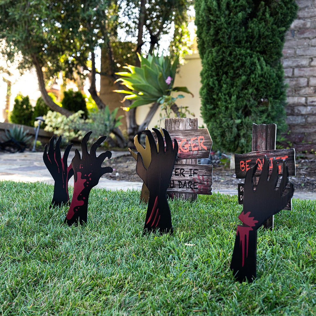 Bloody Hands Halloween Yard Signs | Fun Little Toys – funlittletoys