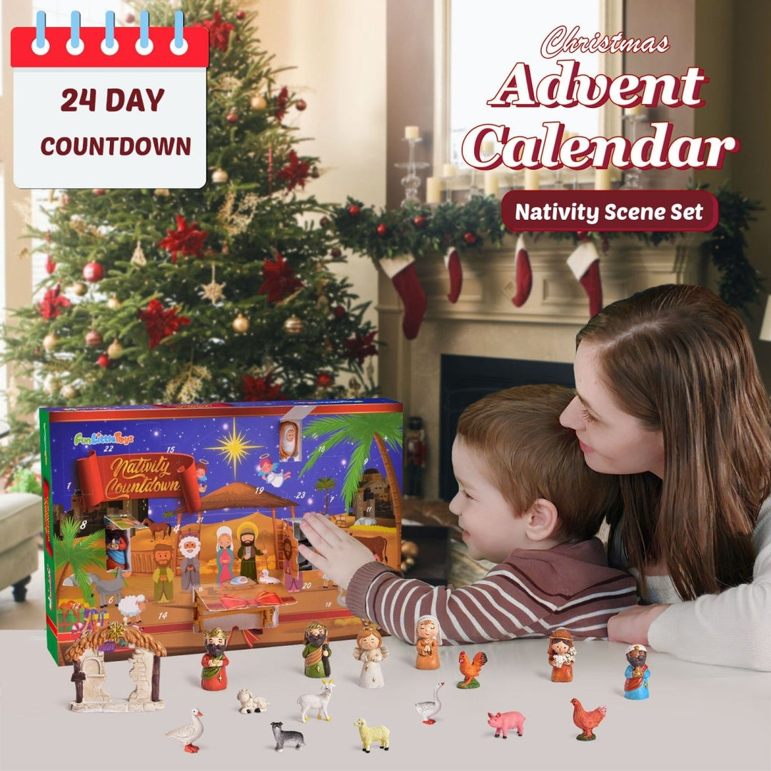Christmas Advent Calendar Nativity Scene Set | Fun Little Toys ...