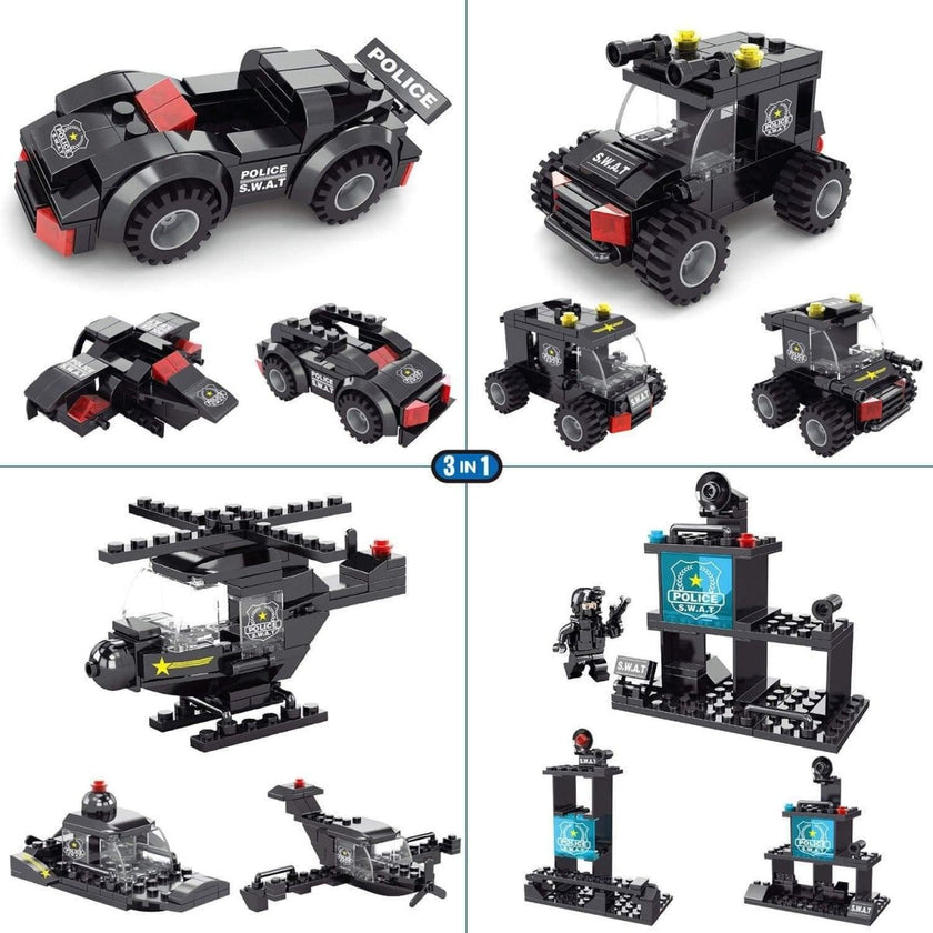 SWAT Police Building Blocks Set | Fun Little Toys – funlittletoys