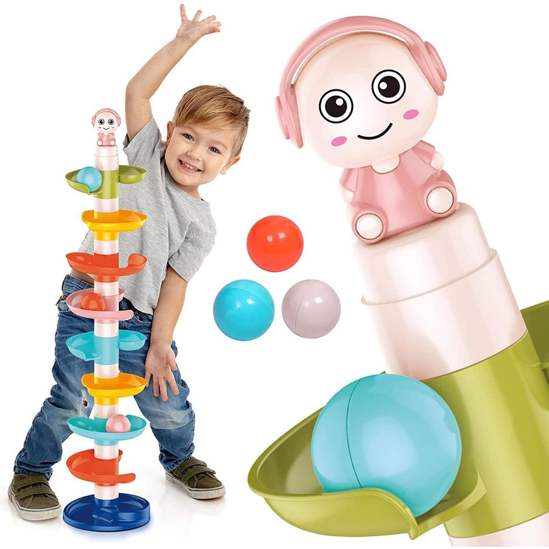 9-Tier Tower Ball Drop Toy for Toddler l Fun Little Toys – funlittletoys