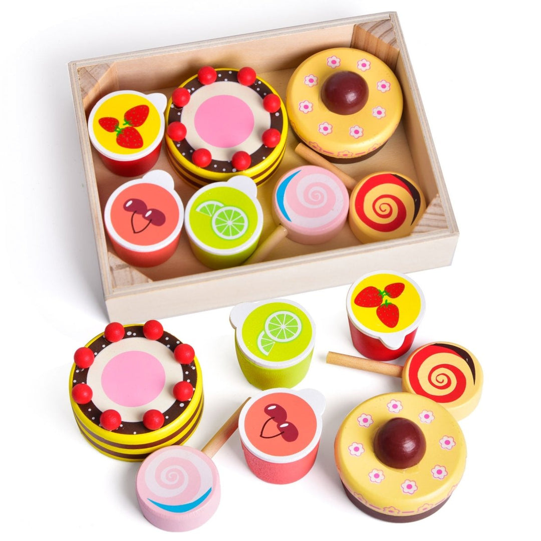 Wooden Dessert Pretend Play Set | Fun Little Toys – funlittletoys