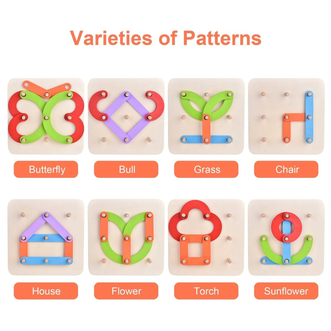 Wooden Peg Board Puzzle l Fun Little Toys – funlittletoys